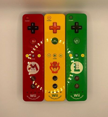 Official Wii OEM Remotes Nintendo Motion Plus Inside Mario/Luigi/Bowser ...
