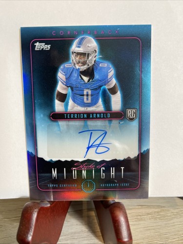 2024 Topps Midnight Football Terrion Arnold STROKE OF MIDNIGHT AUTO # ...