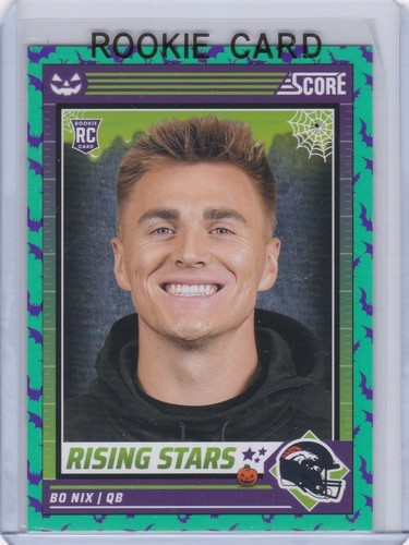 BO NIX ROOKIE CARD 2024 Denver Broncos Football Score Green Bat RISING ...