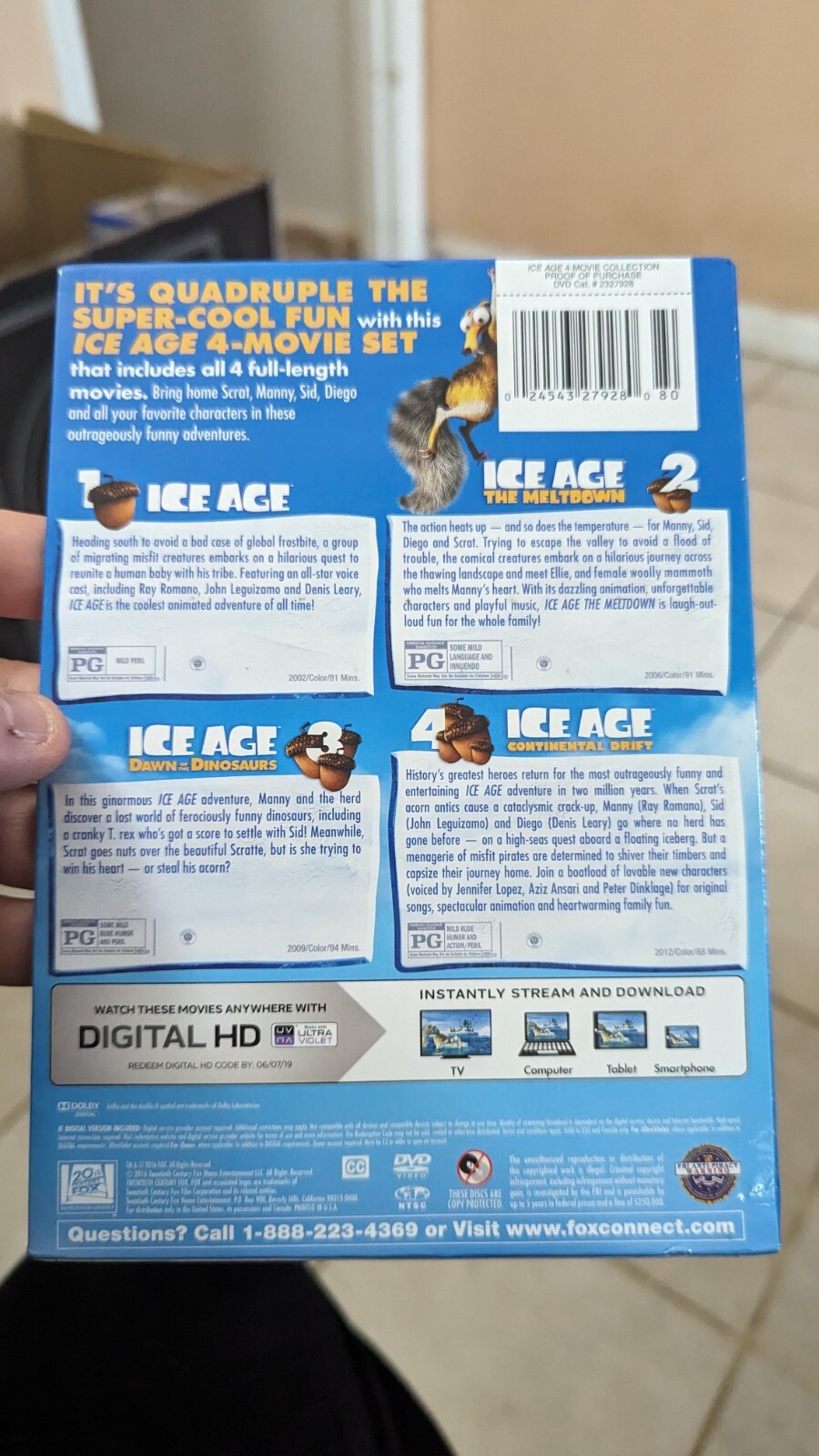 Ice Age: 4 Movie Collection DVD Slipcase (SLIPCASE ONLY-NOTHING ELSE ...