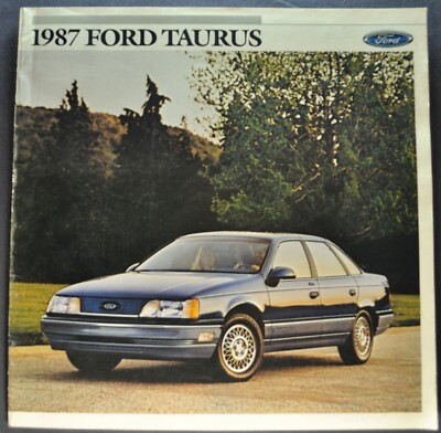 1987 Ford Taurus Catalog Sales Brochure MT-5 LX L GL, Wagon Nice ...
