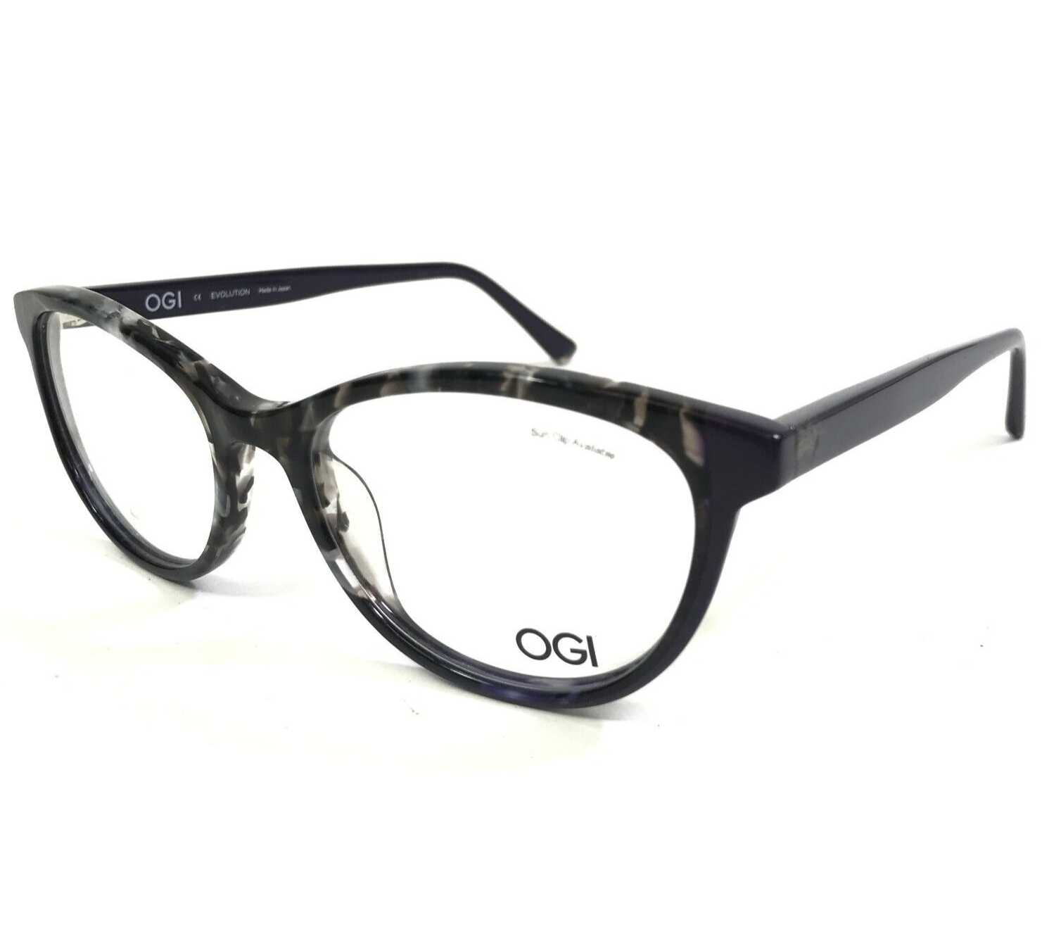 OGI Eyeglasses Frames 3136/2114 EVOLUTION Purple Gray Round Cat Eye 51 ...