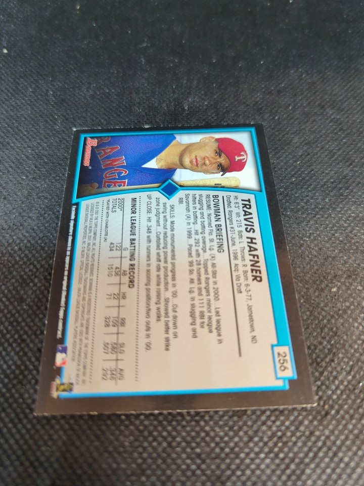 Travis Hafner 2001 Bowman RC #256 Texas Rangers | eBay