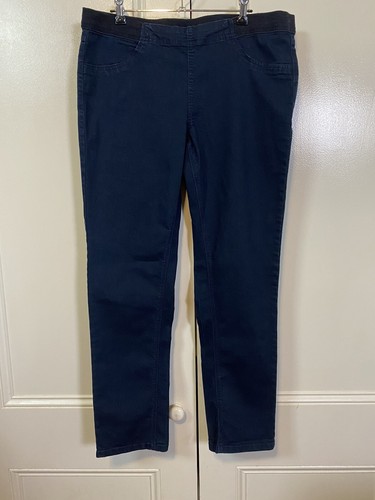 Autograph Ladies Size 14 Blue Denim Full Length Elastic Waist Jeans Exc ...