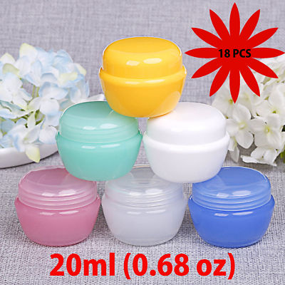 18 Different Colors of 20 grams Cosmetic Jar Containers with Lids | eBay
