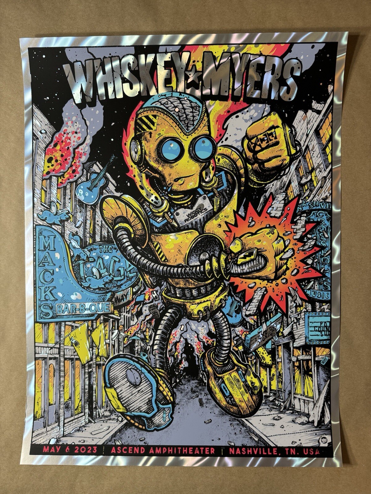 Whiskey Myers Nashville Poster 5/6/23 Chrome Lava Foil Numbered /25 Dan ...