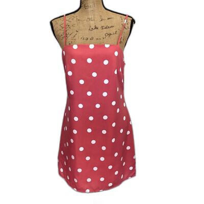 NWT Francesca's Miami Mini Cami Dress Pink Polkadot Barbie Size Medium ...
