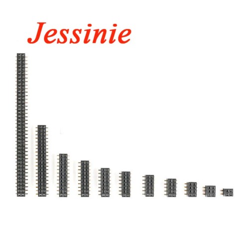 Double Row Male Pin Header Strip 2x40P Gold Plated 1.27mm for PCB 10pcs ...