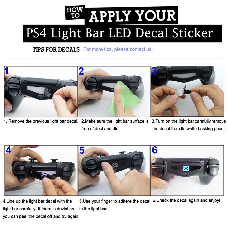 40PCS LED Light Bar Cover Decal Skin Sticker for PlayStation 4 PS4 ...