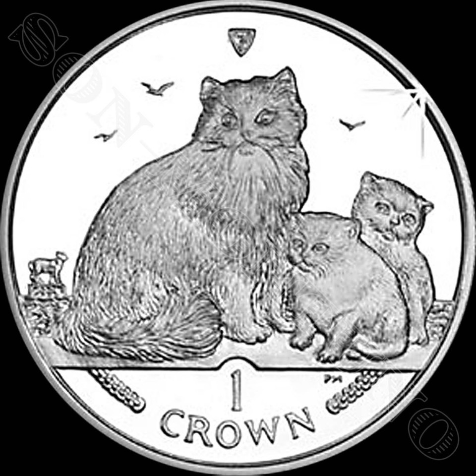 ISLE OF MAN CAT COINS - Your Choice ANY YEAR Copper Nickel CuNi 1 Crown ...