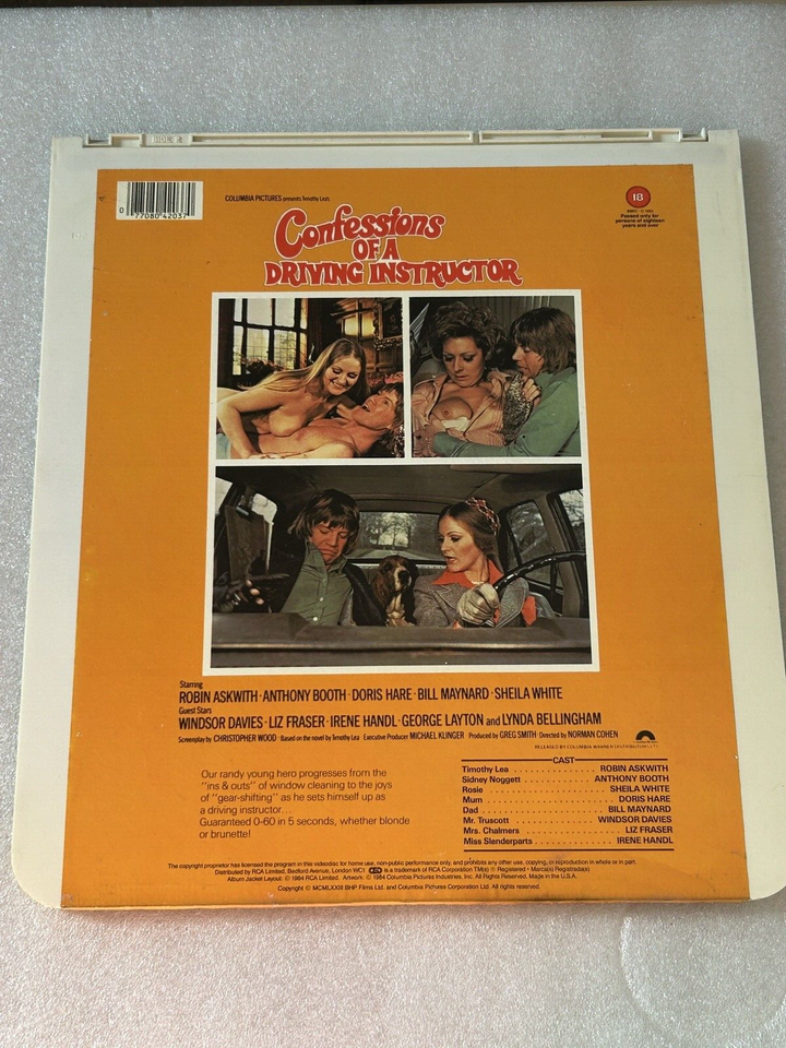 Confessions of a Driving Instructor CED Videodisc 42037 VG Condition ...