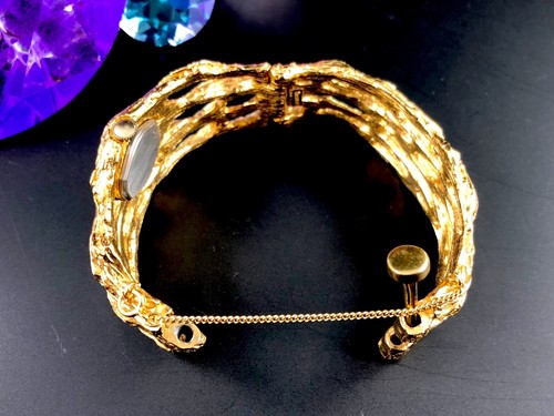 RARE CROWN TRIFARI JONATHAN BAILEY SCULPTURESQUE NUGGET WIND UP WATCH ...
