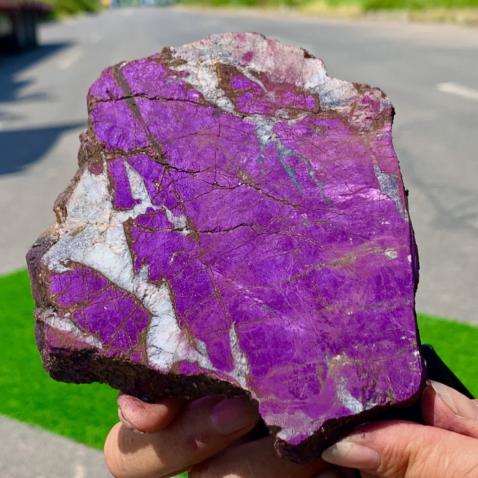 302G Rare Namibia Natural Metallic Dark Purple Purpurite Piece Rough ...