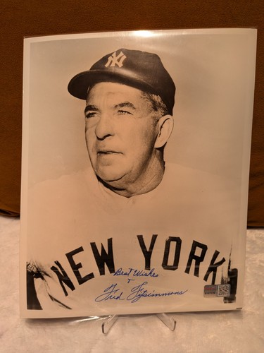 Fred Fitzsimmons Autographed Photo 8x10 W/COA And "Best Wishes ...
