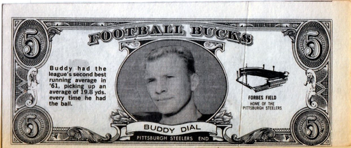 1962 TOPPS BUCKS BUDDY DIAL PITTSBURGH STEELERS #15 VG | eBay
