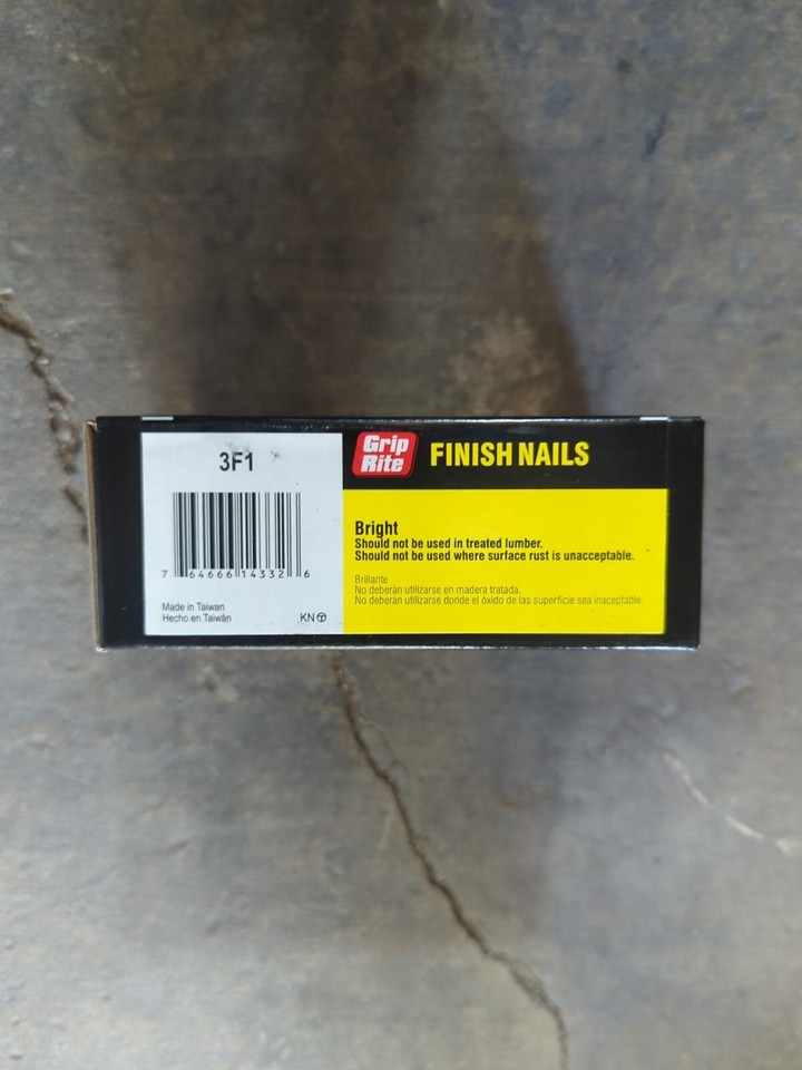 17 Boxes Grip-Rite 3D 1-1/4 in. Finishing Bright Steel Nail Brad 1 lb ...
