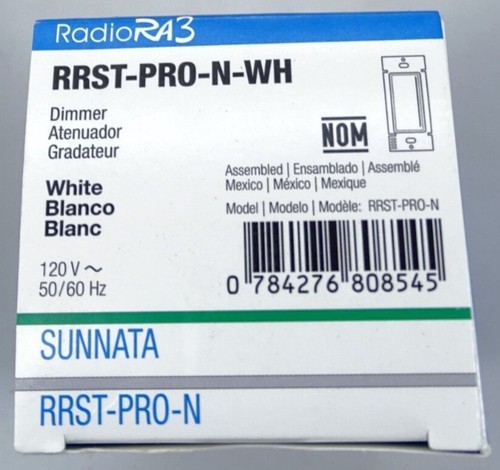 Lutron RRST-PRO-N-WH Sunnata PRO LED RF RA3 Dimmer RRST NEW IN BOX ...
