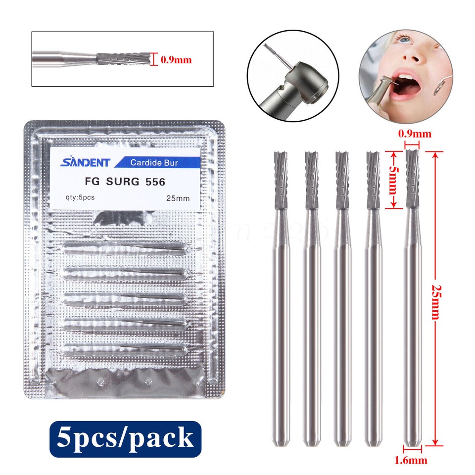Dental Surgical Burs 2-5 557 330 Long FG SURG FGOS SL Carbide Bur For ...