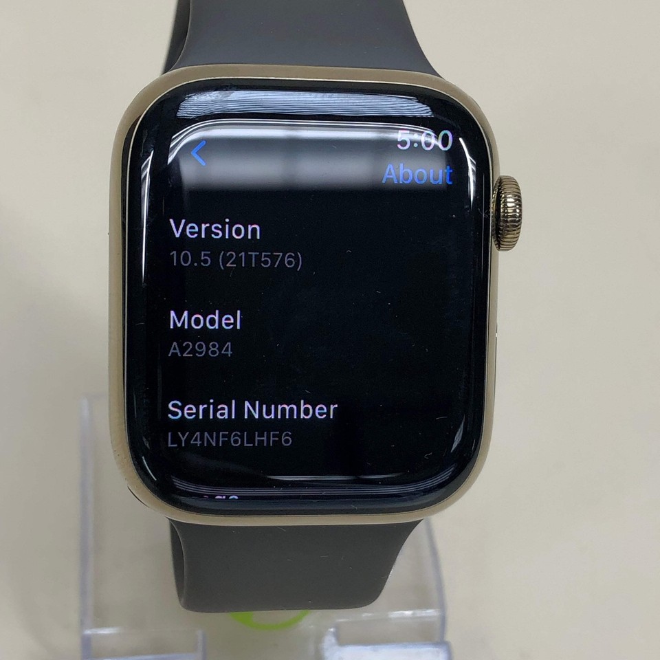 GPS Only Apple Watch Series 9 45MM Gold Stainless Steel Black Sport ...