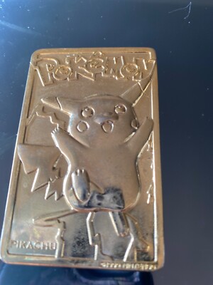 23K Gold Plated Pokemon Pikachu Trading Card-1999 BK | eBay