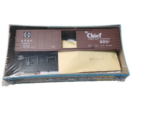 Athearn HO 5054 50' Single Door BOX CAR Train Kit ATSF Chief #11077 NIB ...