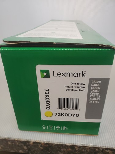 LEXMARK 72K0DY0 YELLOW DEVELOPER C6160 CS820 CX820 CX825 734646582650 ...