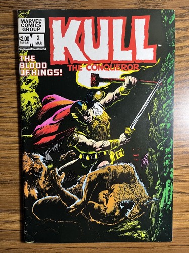KULL THE CONQUEROR 2 JOHN BOLTON WRAPAROUND COVER MARVEL COMICS 1983 ...
