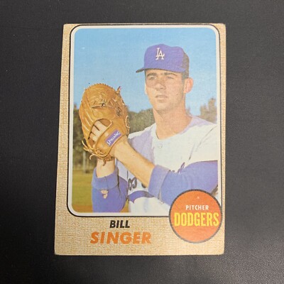 1968 Topps Bill Singer # 249 Los Angeles Dodgers Baseball Card LA ...