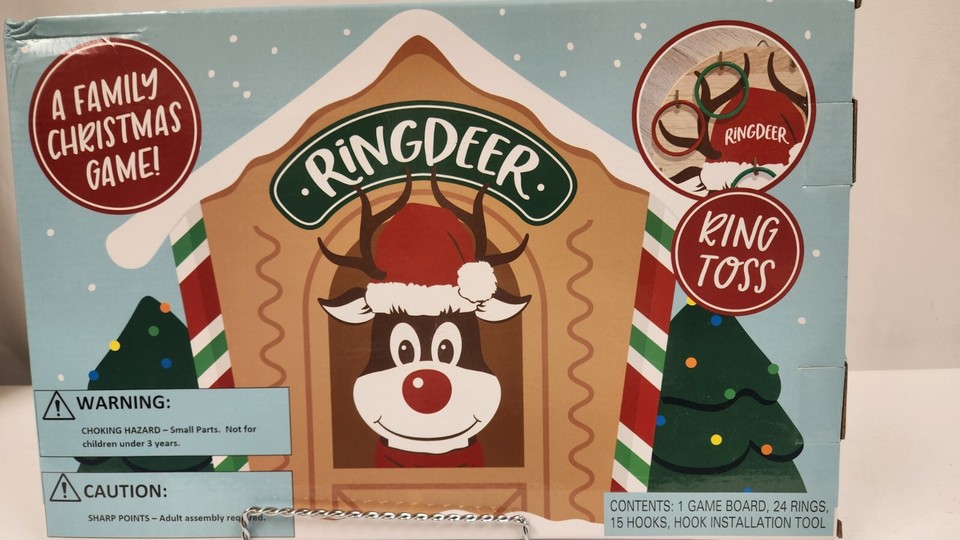 Ringdeer : Reindeer Ring Toss Holiday Family Game Solid Wood Rubber ...