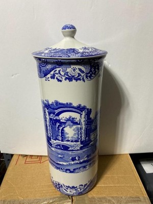 VHTF Spode Blue Italian Spaghetti Pasta Jar Canister Made England EUC ...