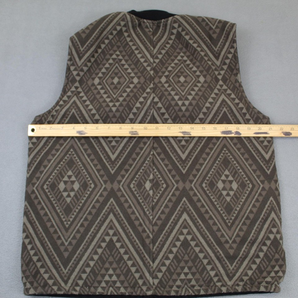 Roark Vest Mens Medium Black Milford Reversible Aztec Padded Bomber ...