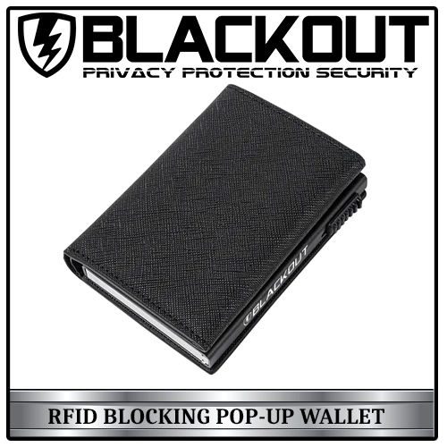 BLACKOUT RFID Blocking Pop Up Wallet With Secure Magnetic Closure | eBay