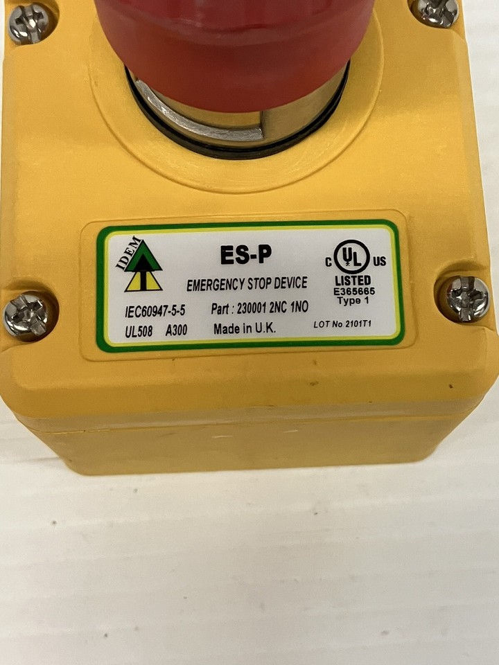 IDEM ES-P-230001 Emergency Stop Device Pushbutton Switch Plastic | eBay