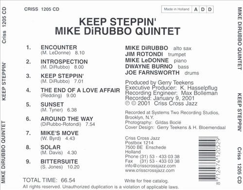 MIKE DIRUBBO KEEP STEPPIN' NEW CD 8712474120529| eBay