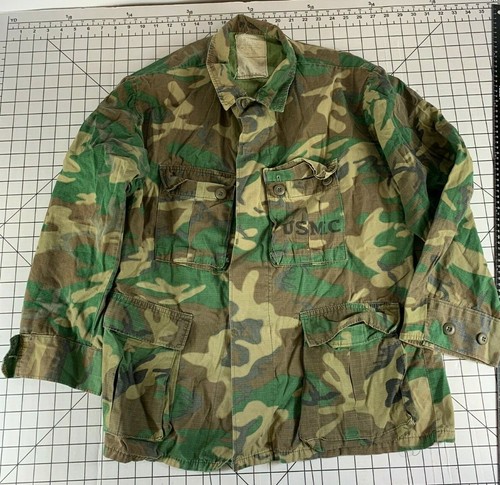Vintage Distressed USMC Army Military Veitnam Field Coat Jacket Shirt ...