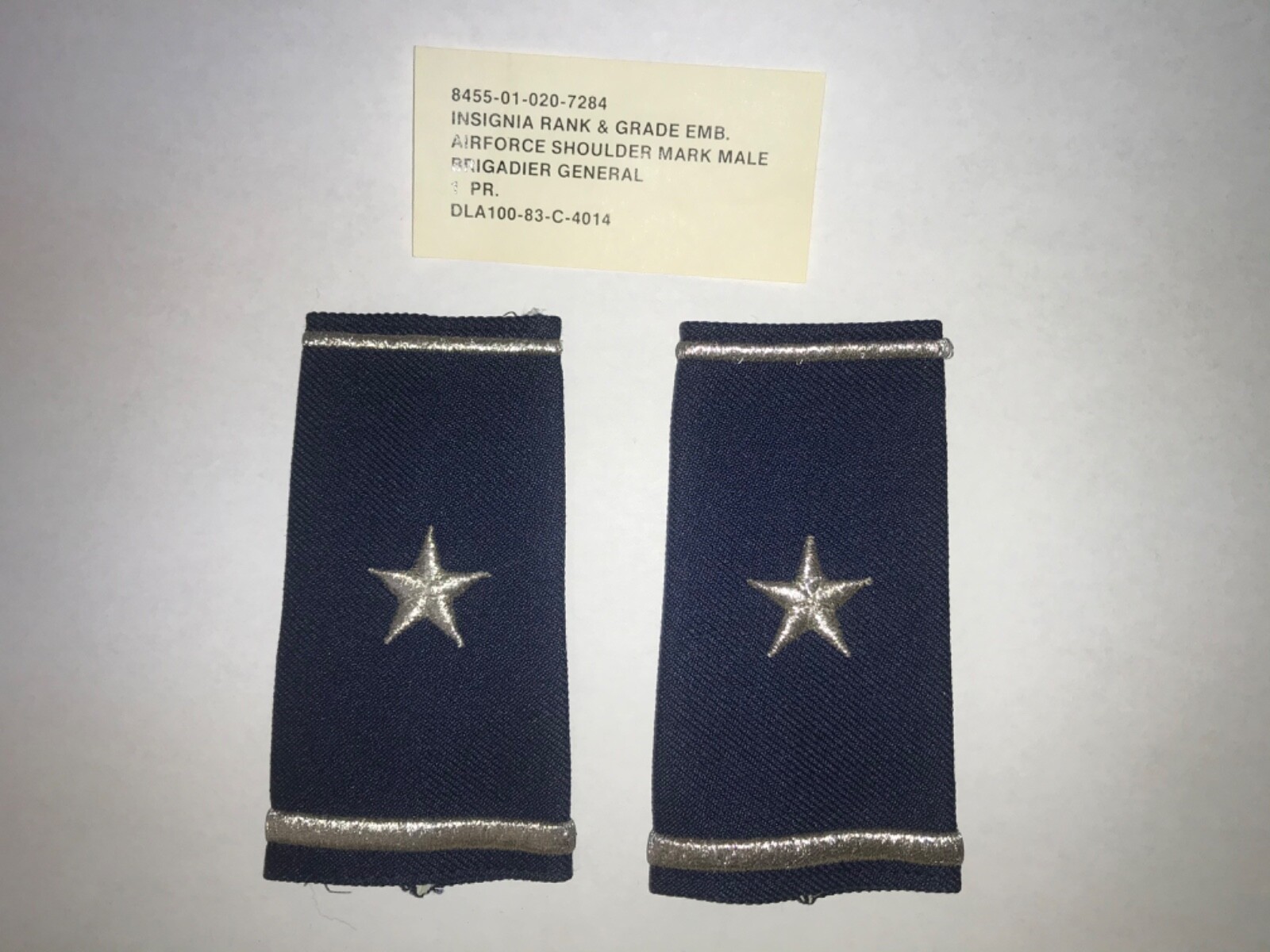 US AIR FORCE OFFICER EPAULET SHOULDER BOARD RANK DRESS BLUE BRIGADIER ...