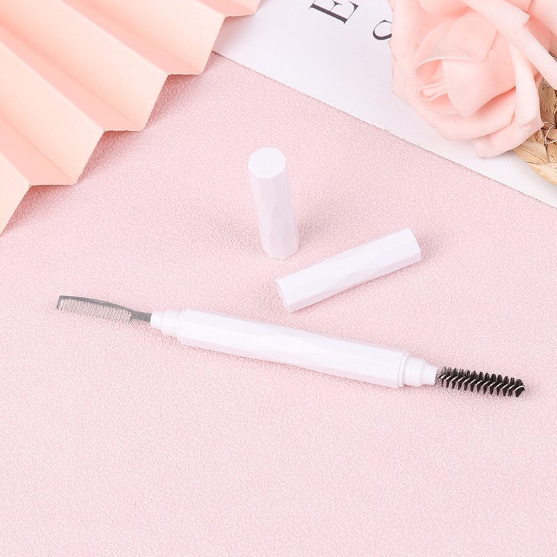 Double Headed Eyebrow And Eyelash Comb Spiral Brush Fine Toothed Steel ...