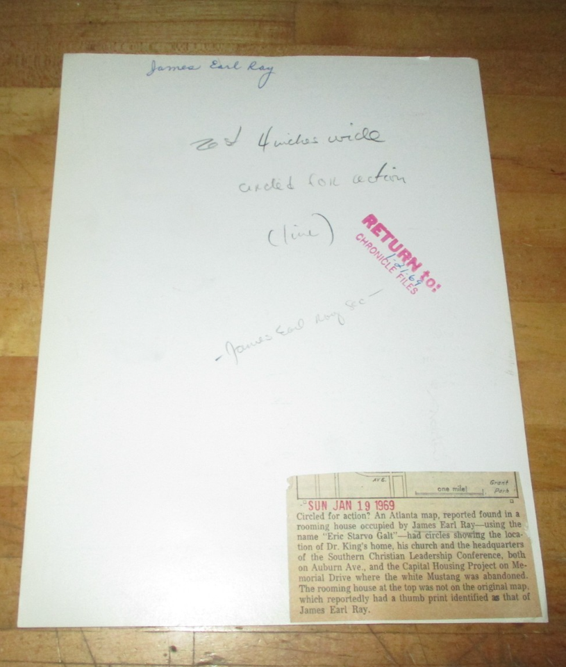 1968 AP Newsfeatures Illustration James Earl Ray Map of Martin Luther ...