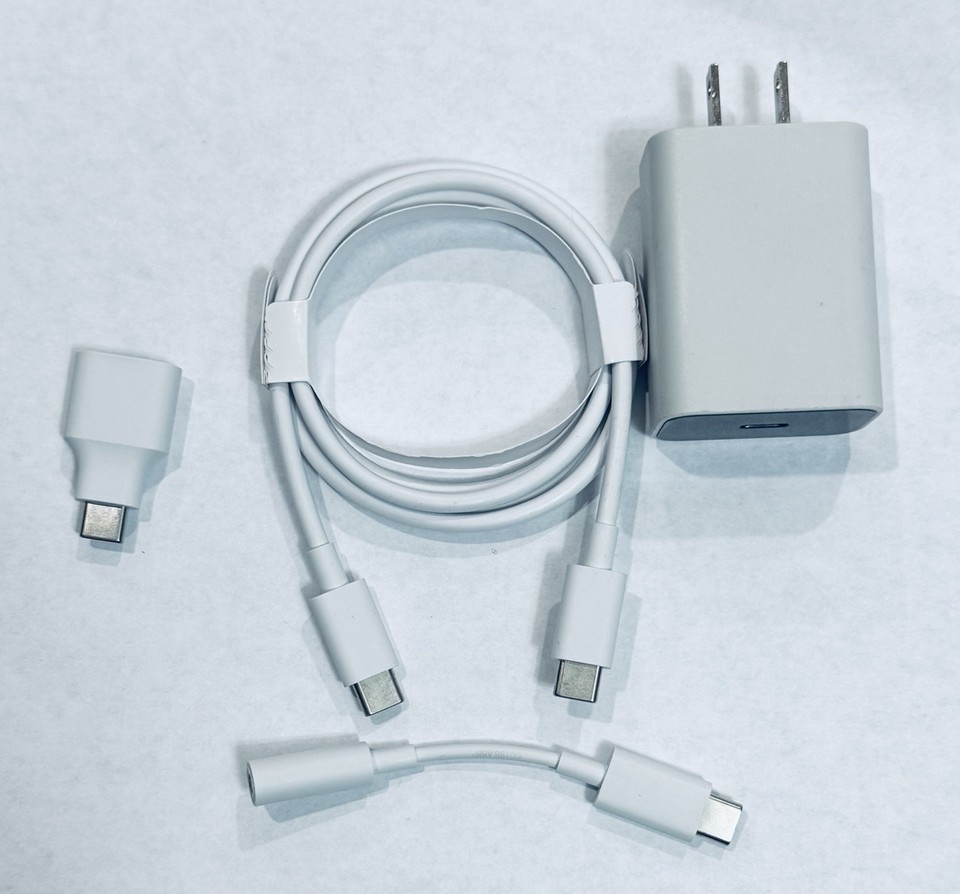 OEM Google Pixel Charger TC G1000, USB-C Cable, OTG Adapter, 3.5mm to ...