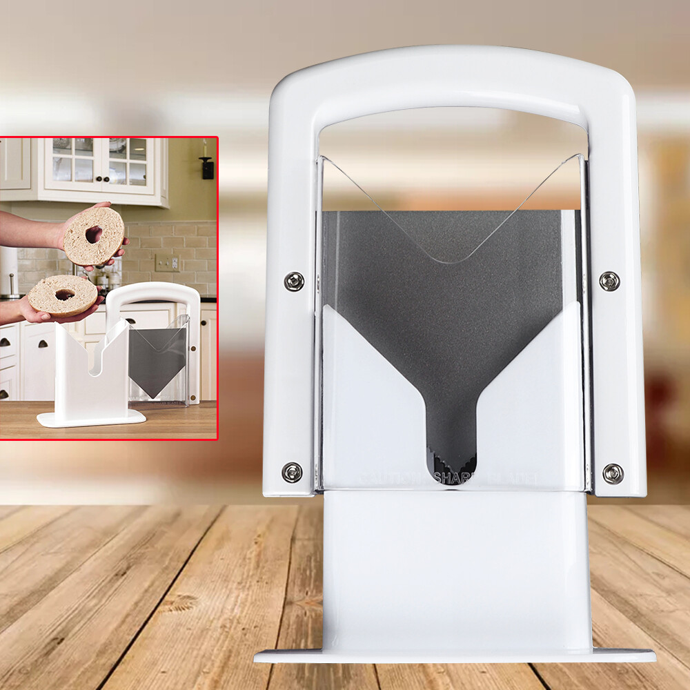 Bake Tool Kitchen Guillotine Rolls-Fast Easy Bagel Cutter + Safety ...