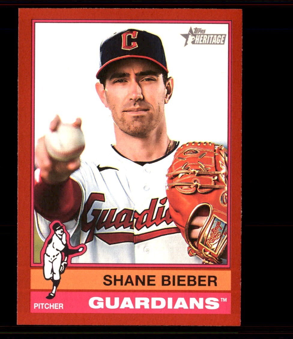 Shane Bieber 2025 Topps Heritage #477 Red Border Price Guide - Sports ...
