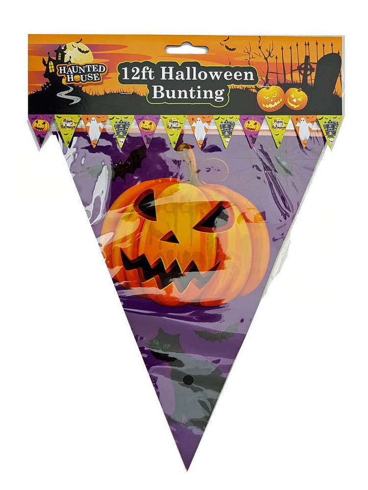 Halloween Bunting Garden Party Banner Hanging Home Decoration Foil ...