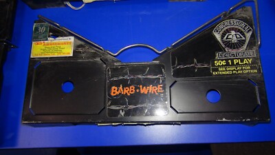 Gottlieb BARB WIRE Pinball Machine Playfield Metal Apron Instruction ...