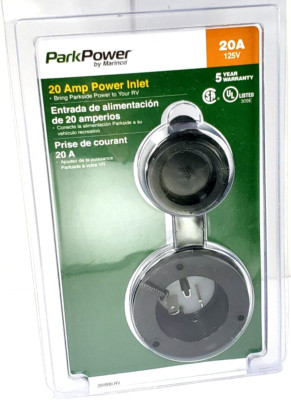 ParkPower 20 AMP Power Inlet 125V Marinco 200BBI.RV 20A Power Inlet | eBay