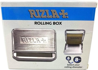 Rizla Metal Automatic Rolling Tin Tobacco Roll Up Case Cigarette ...