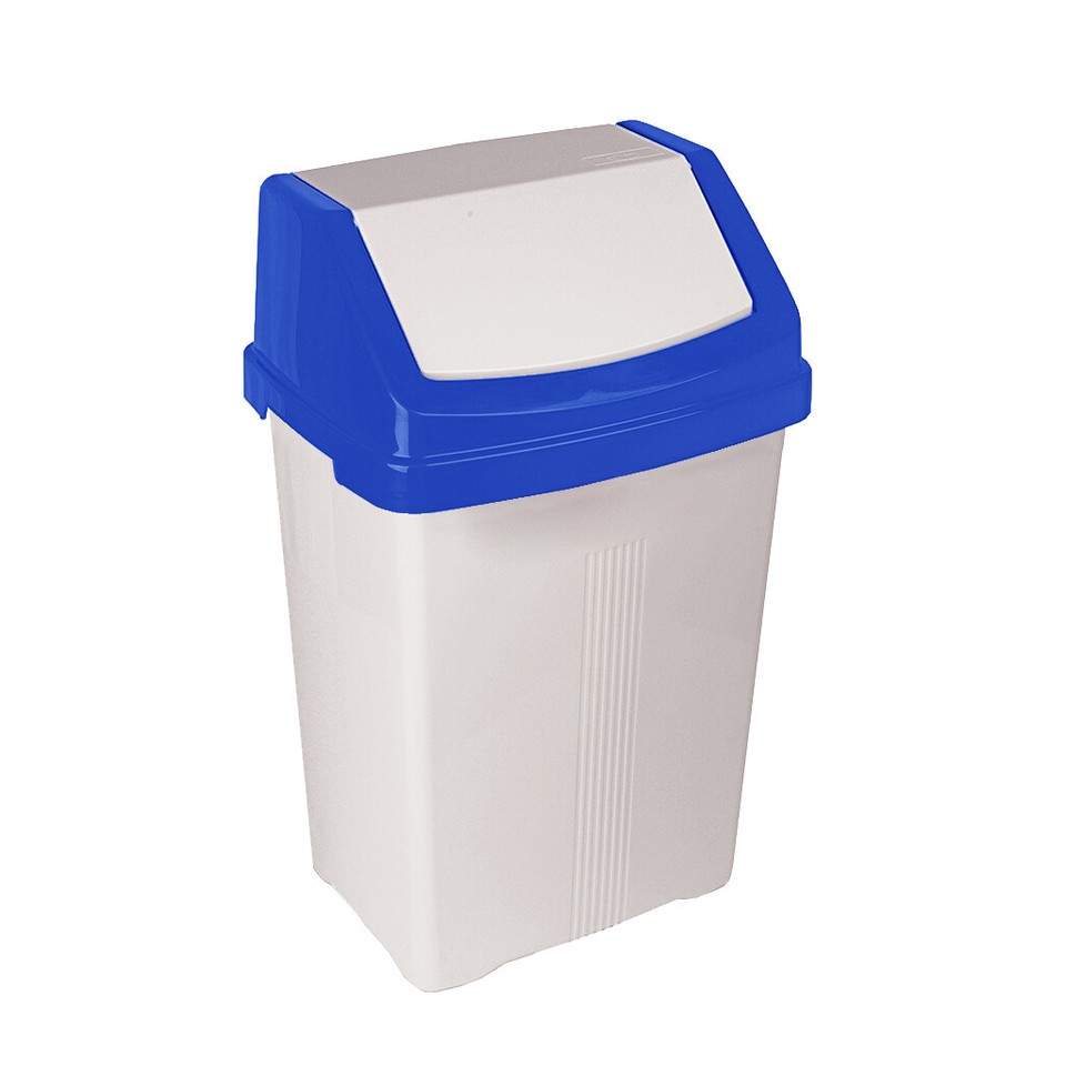 50L Large Plastic Dustbins With Lid Swing Top For Kitchen Waste Bin ...