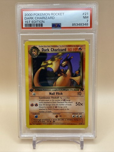 Pokemon TCG PSA 7 Dark Charizard 21/82 Team Rocket Base Set Unlimited ...
