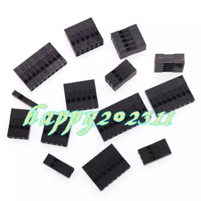 100PCS 2.54mm pitch DuPont wire plug single/double row 1P/2P/3P/4P/~10P ...