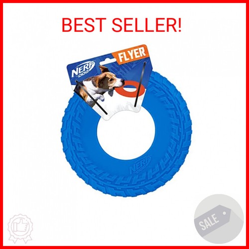 Nerf Dog Rubber Tire Flyer Dog Toy, Flying Disc, Lightweight, Durable ...