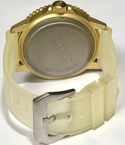 53mm Auto | TITANIUM Goldtone | HERCULES | White MOP Dial | RITMO MUNDO ...